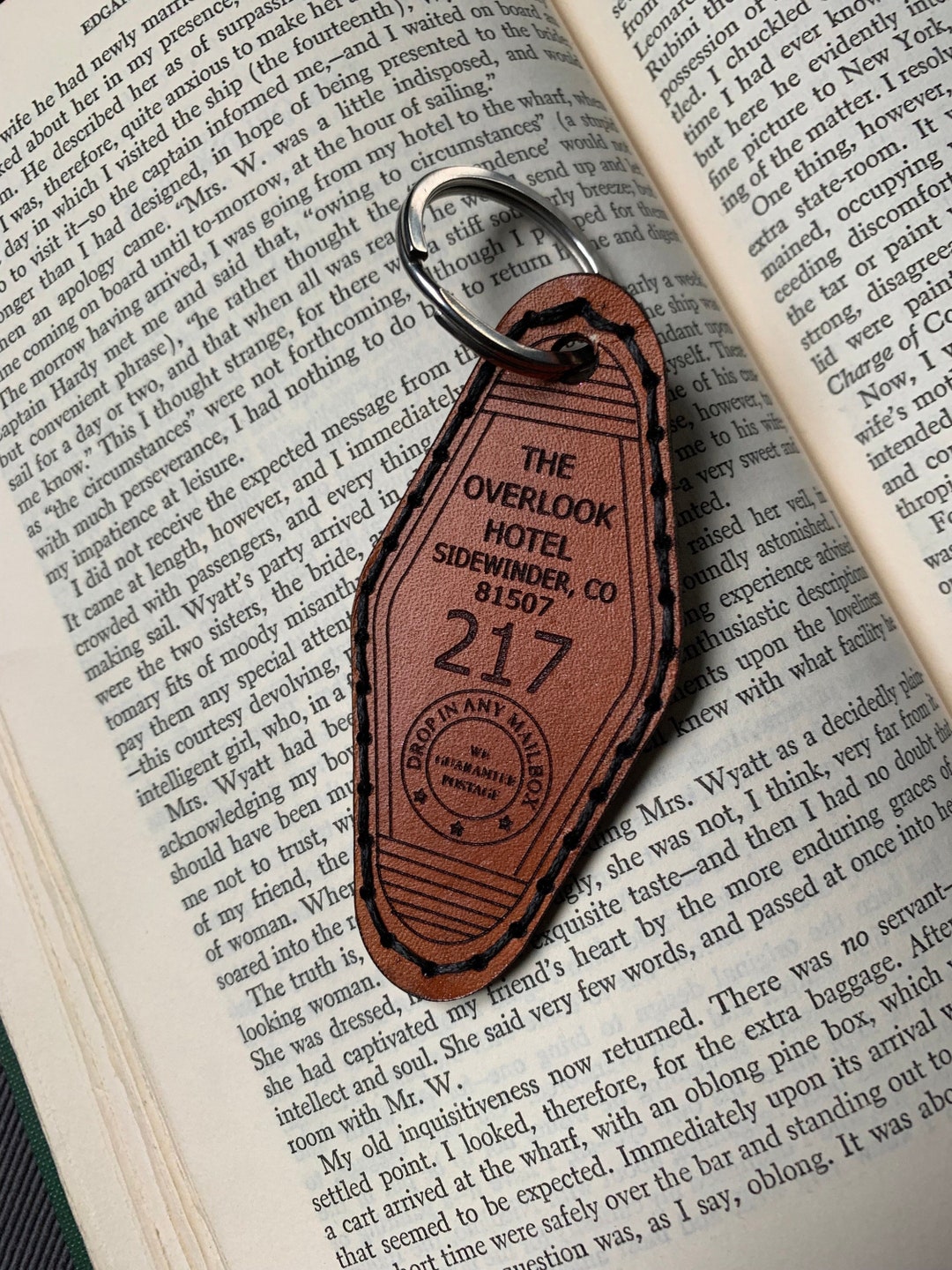 The Overlook Hotel Leather Retro Book Version Room 217 Key Chain - Etsy