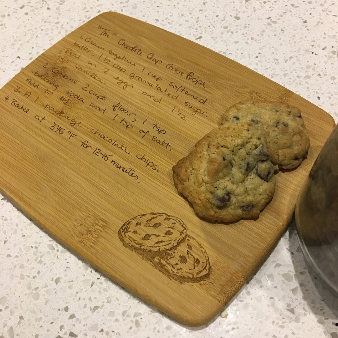 Family Recipe Cutting Board, Grandma's Handwritten Recipe Cutting Board ...