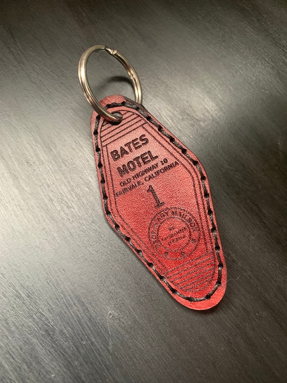 Bates Motel Leather Retro Key Chain - Etsy