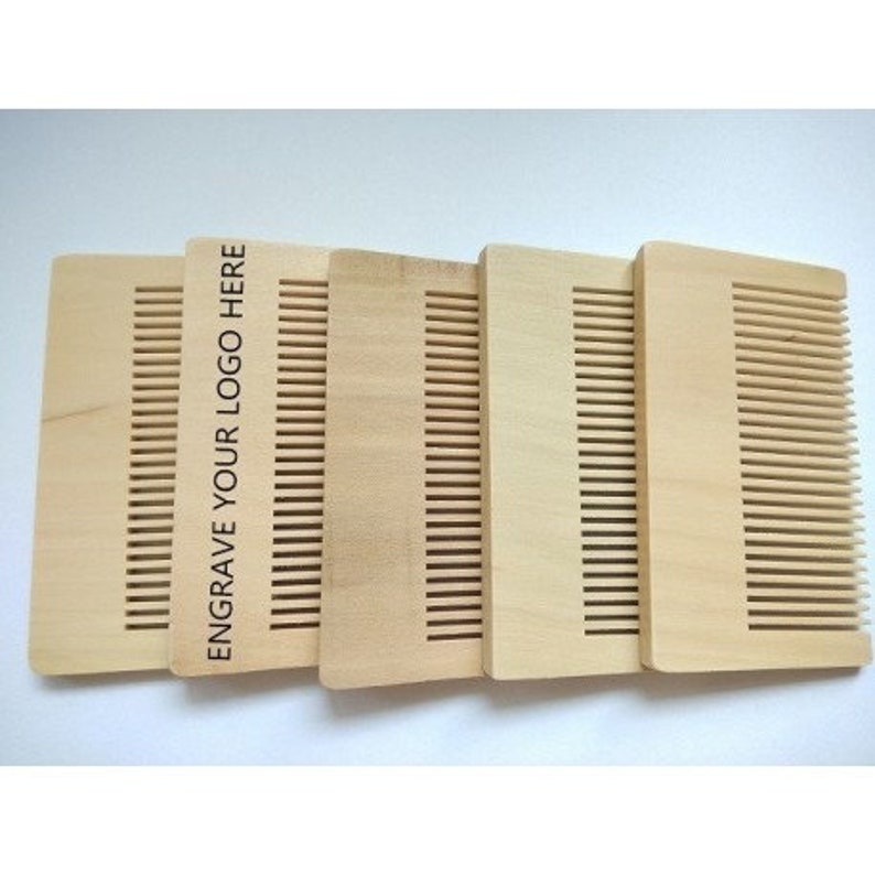 50 Rectangle Beard Combs, Logo Included - Etsy