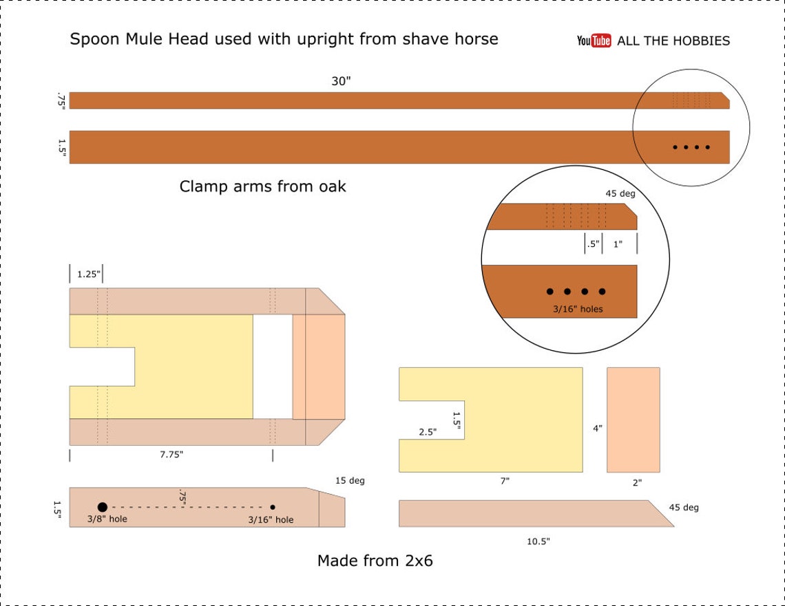 Shave Horse/spoon Mule Woodworking Bench Plans - Etsy
