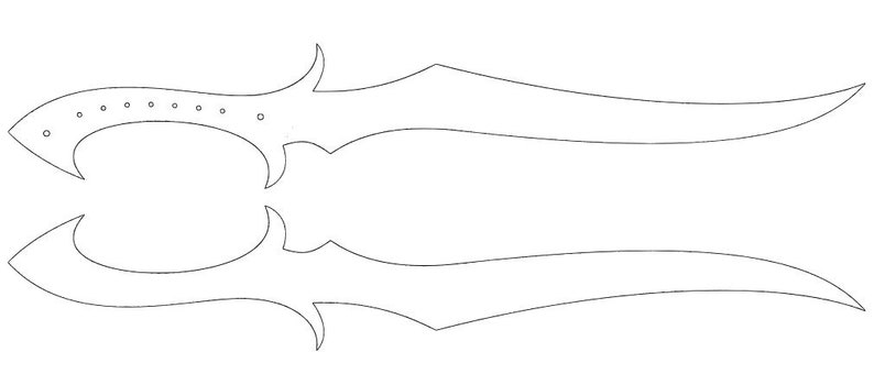 Fantasy Sword Outline Template - Etsy