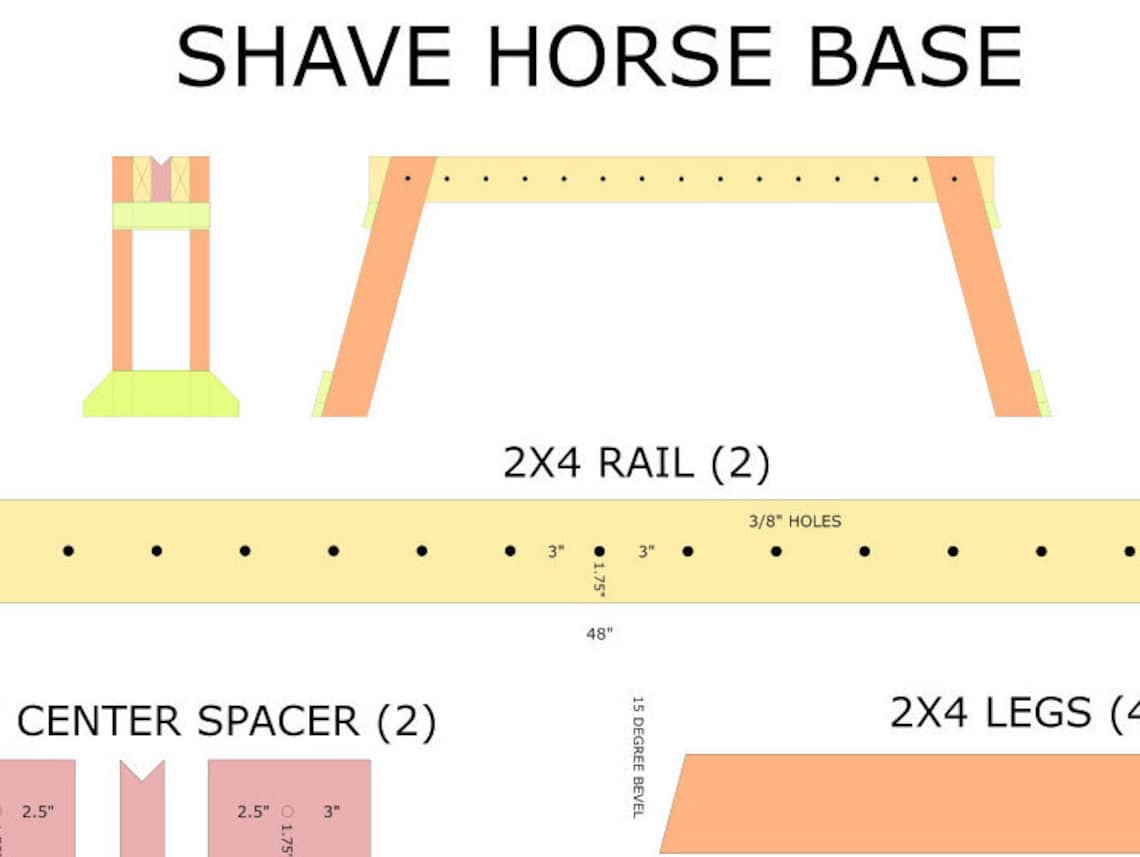 Shave Horse/spoon Mule Woodworking Bench Plans - Etsy
