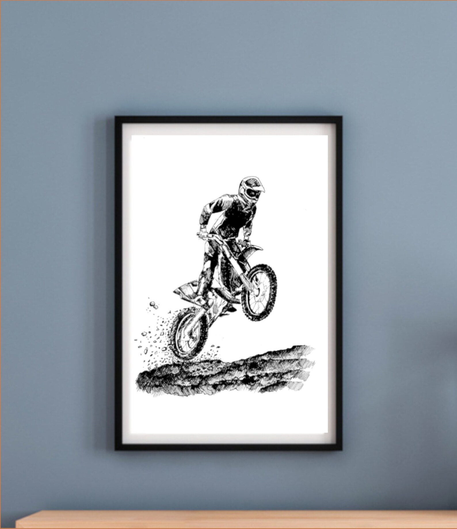 Motorcycle Motocross Poster - Etsy