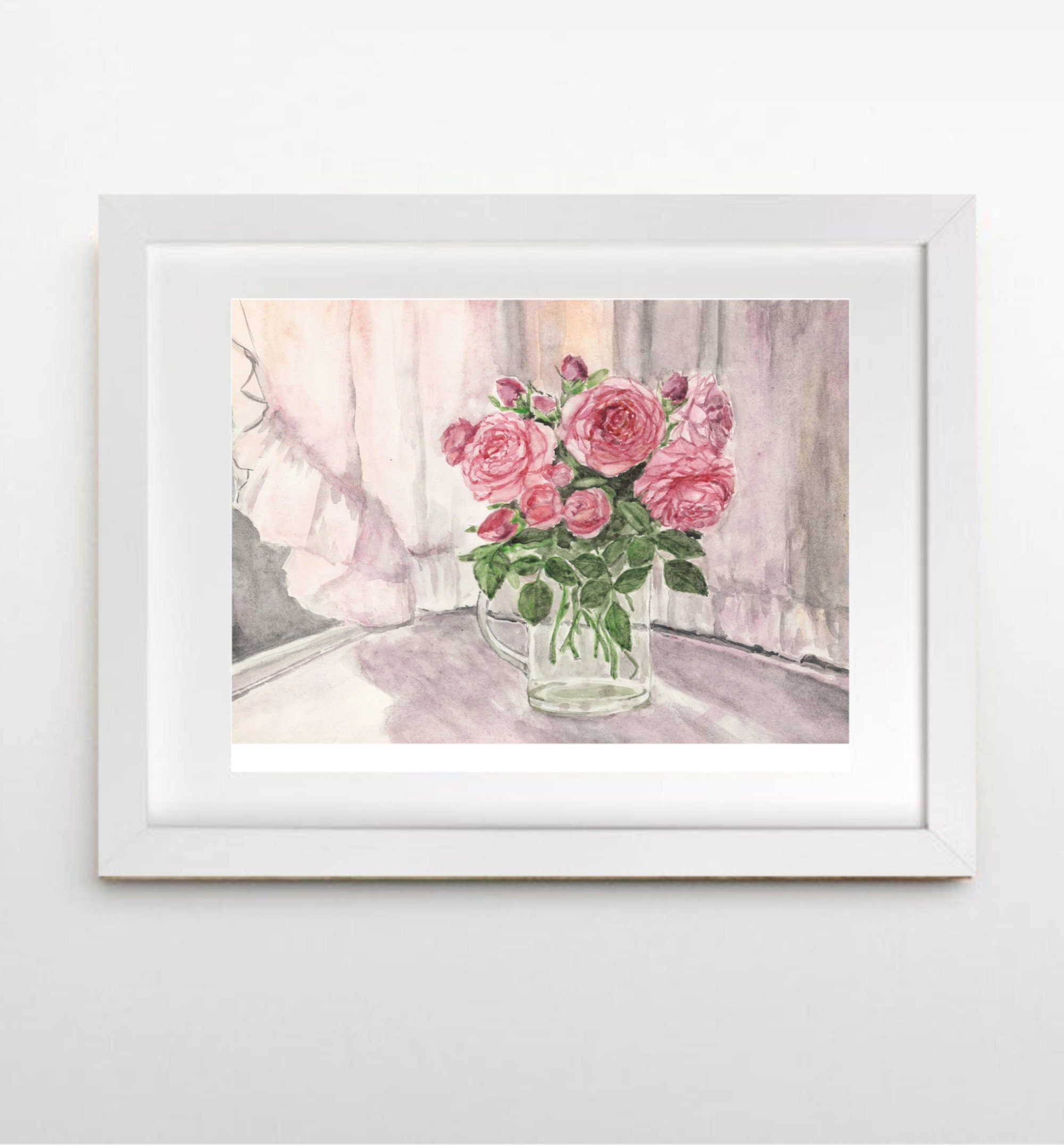 Roses, Still-life, Watercolor - Etsy