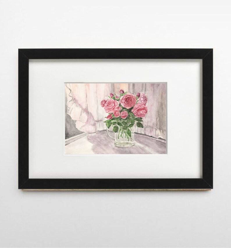 Roses, Still-life, Watercolor - Etsy