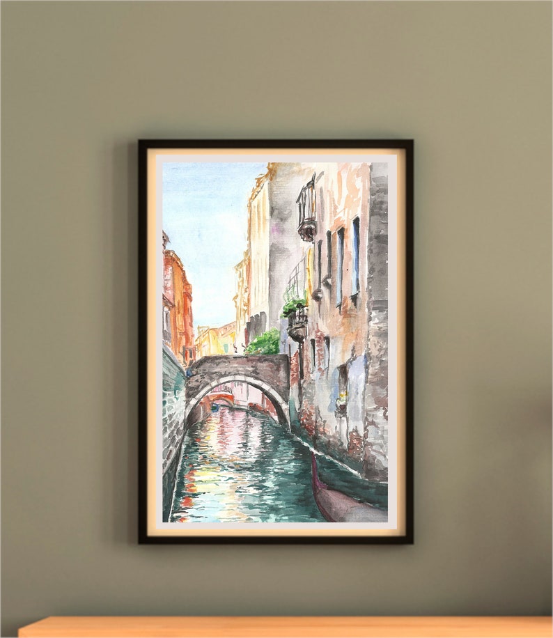 Venice Italy Watercolor Landscape - Etsy