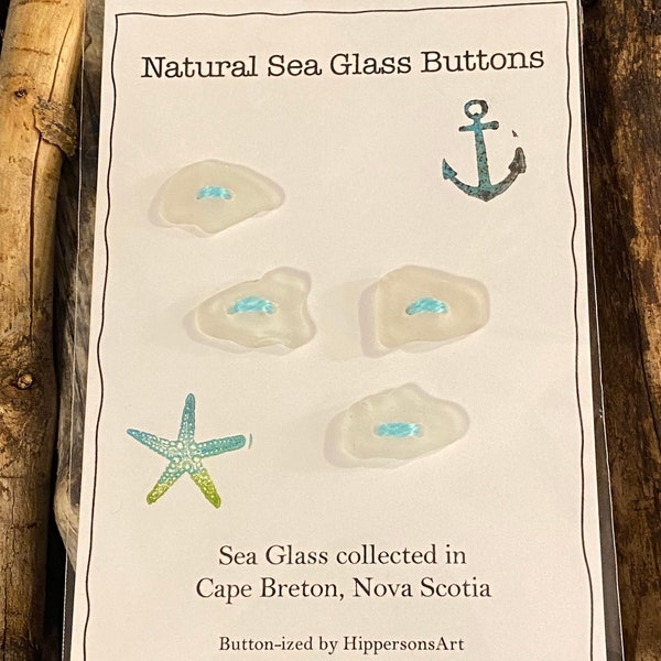 Sea Glass Button - Etsy