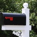 Mailbox With White Vinyl Post, Ball Style Cap, Decorative Base, and ...