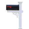 Mailbox With White Vinyl Post, Decorative Base, and Federation Style ...