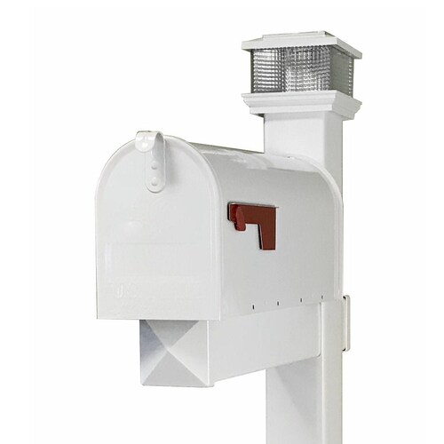 White Mailbox With White Vinyl Post Standard Base and | Etsy