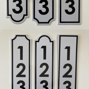 Pair of Metal Reflective House Numbers Plaques. Aluminum Address Signs ...