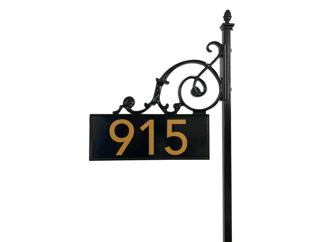 Decorative Curbside Address Marker Personalized With Gold or White ...