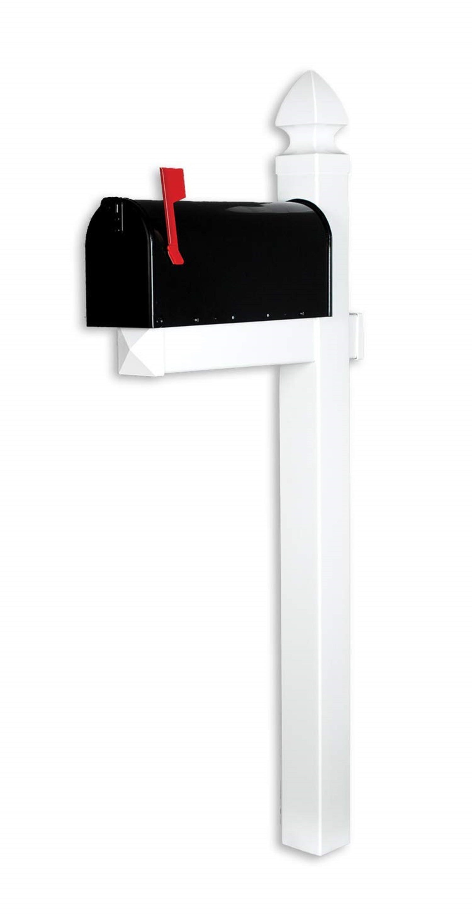 Mailbox With White Vinyl Post Standard Base and Gothic Style - Etsy