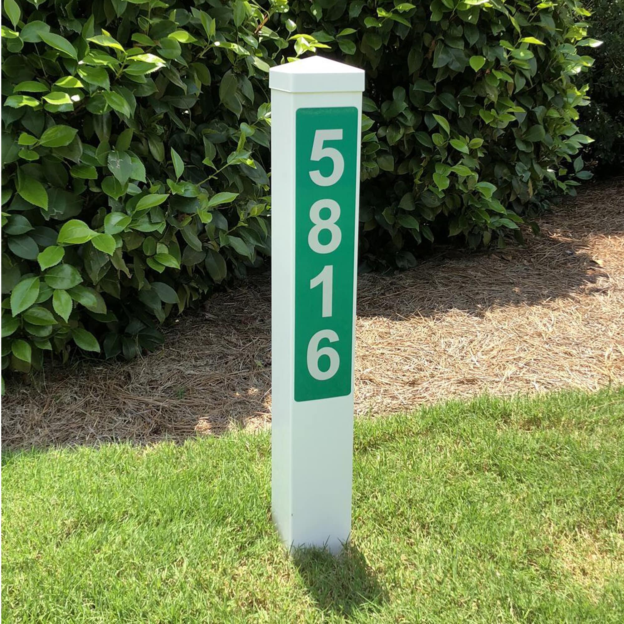 Reflective Green Number White Address Post - 32” Vinyl Marker - Etsy