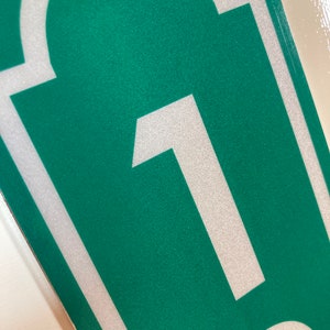 Pair of Aluminum Reflective House Numbers Address Signs for Mailbox ...