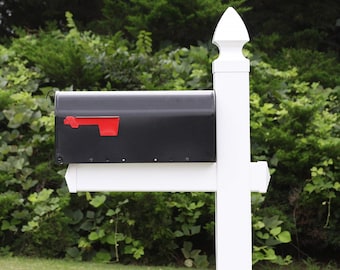 Mailbox With White Vinyl Post Decorative Base and Federation | Etsy