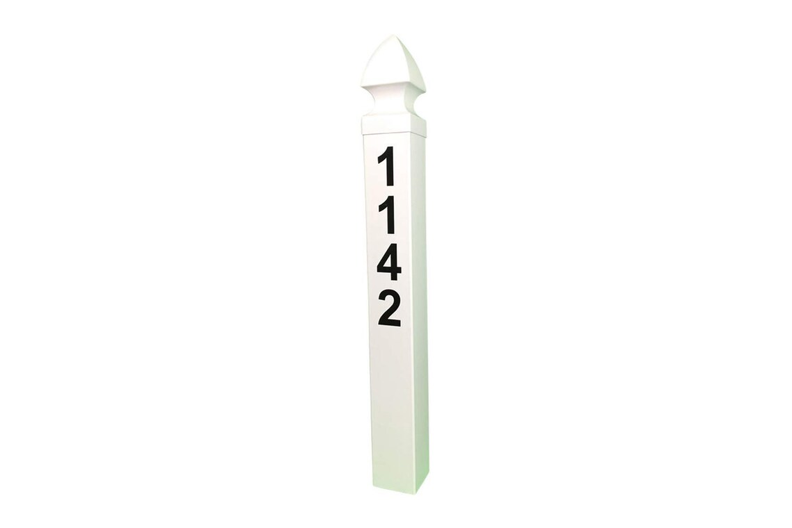 White Address Marker With Customized Black House Numbers 32 | Etsy
