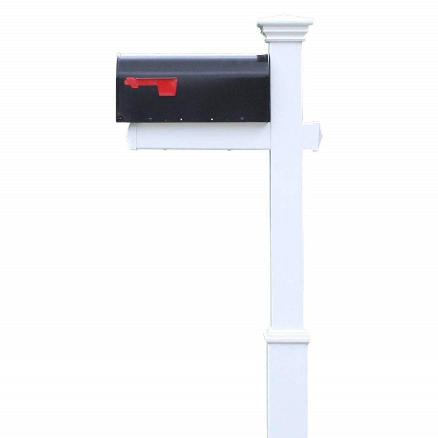 Mailbox With White Vinyl Post Decorative Base and Federation | Etsy