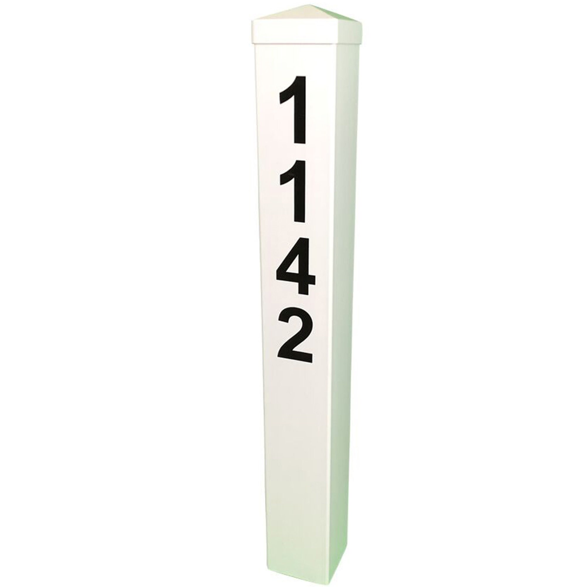 White Address Post With Black Customized Street Numbers 32 | Etsy