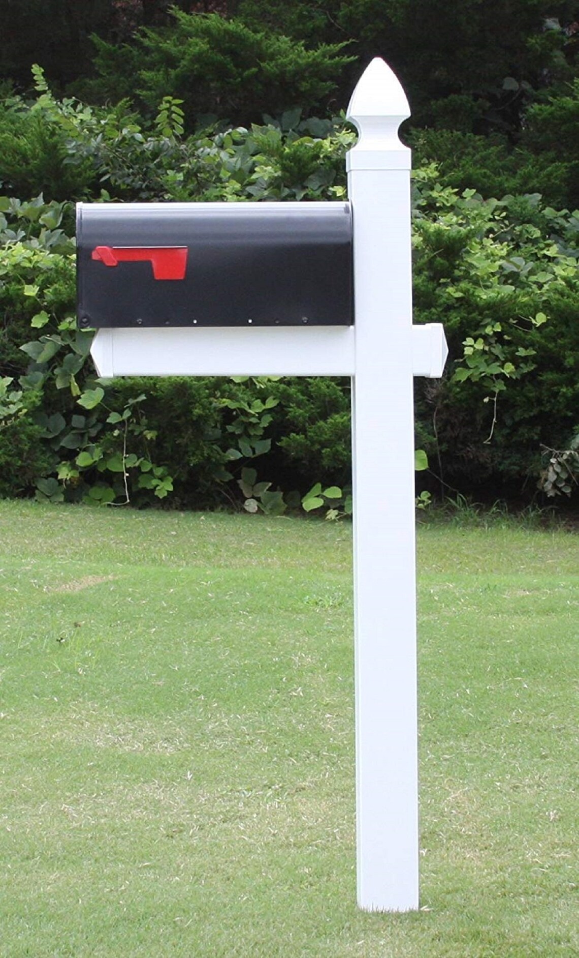 Mailbox With White Vinyl Post Standard Base and Gothic Style - Etsy