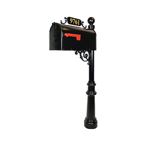 Black Mailbox and Post System Includes Address Plaque - Etsy