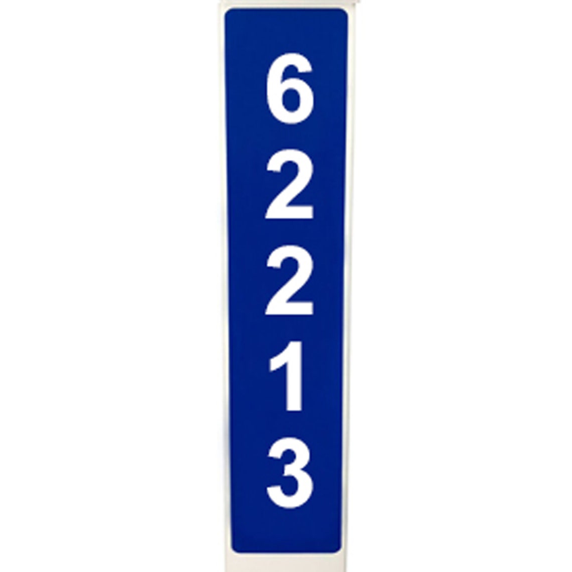 Reflective Blue Number White Address Post - 32” Tall Address Marker - Etsy