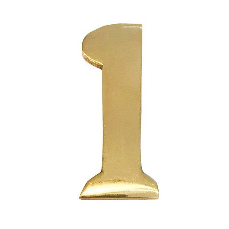 2 Inch Brass Mailbox Numbers 0-9 – Self Adhesive Floating Numbers ...