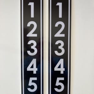 Pair of Metal Reflective House Numbers Plaques. Aluminum Address Signs ...