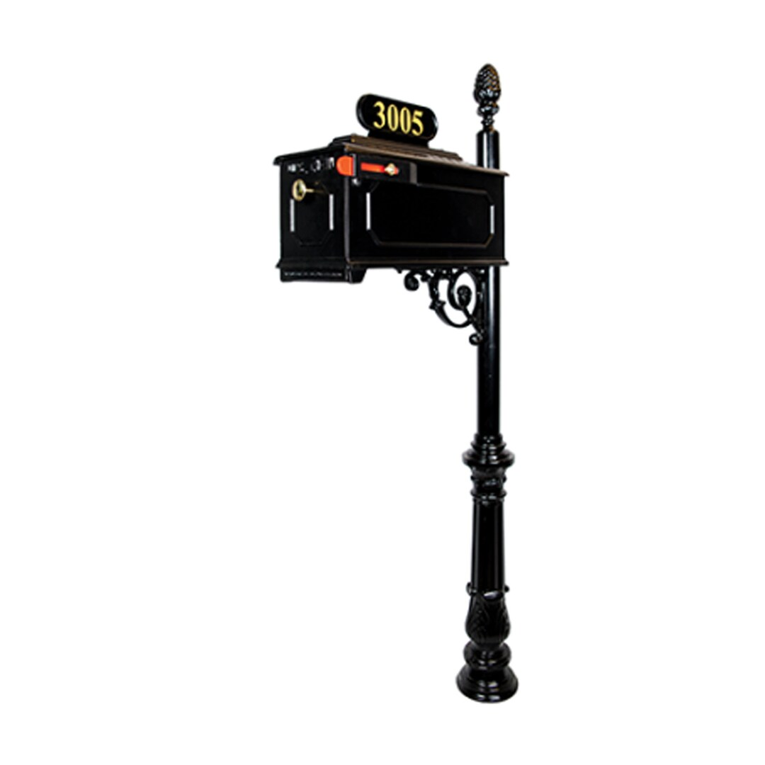Mailbox & Post System – Black Rust Resistant Aluminum – Customize Your ...