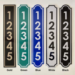 Pair of Metal Reflective House Numbers Plaques. Aluminum Address Signs ...