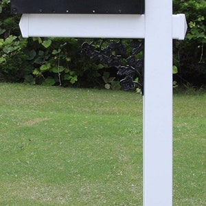 Mailbox With White Vinyl Post, Federation Style Cap, Standard Base, and ...
