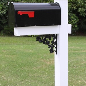 Mailbox With White Vinyl Post, Federation Style Cap, Standard Base, and ...