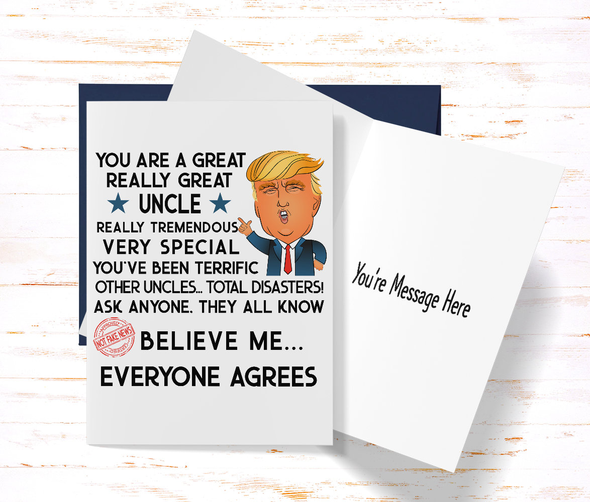 Donald Trump Birthday Card - Etsy