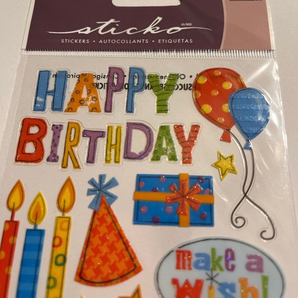 Happy Birthday Cake Sticker - Etsy
