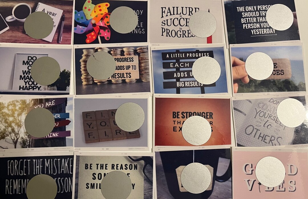 Inspirational Mini Scratch off Card Set of 16 - Inspiring Quotes for ...