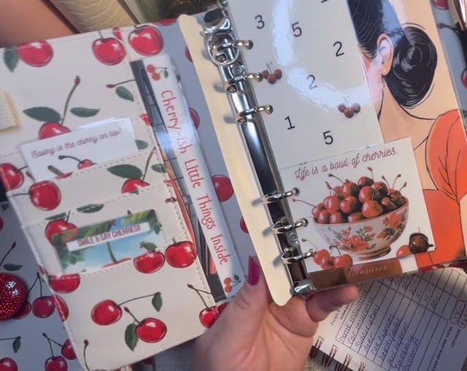 Cherry Savings Challenge Binder Complete A6 Complete With Charm! - Etsy