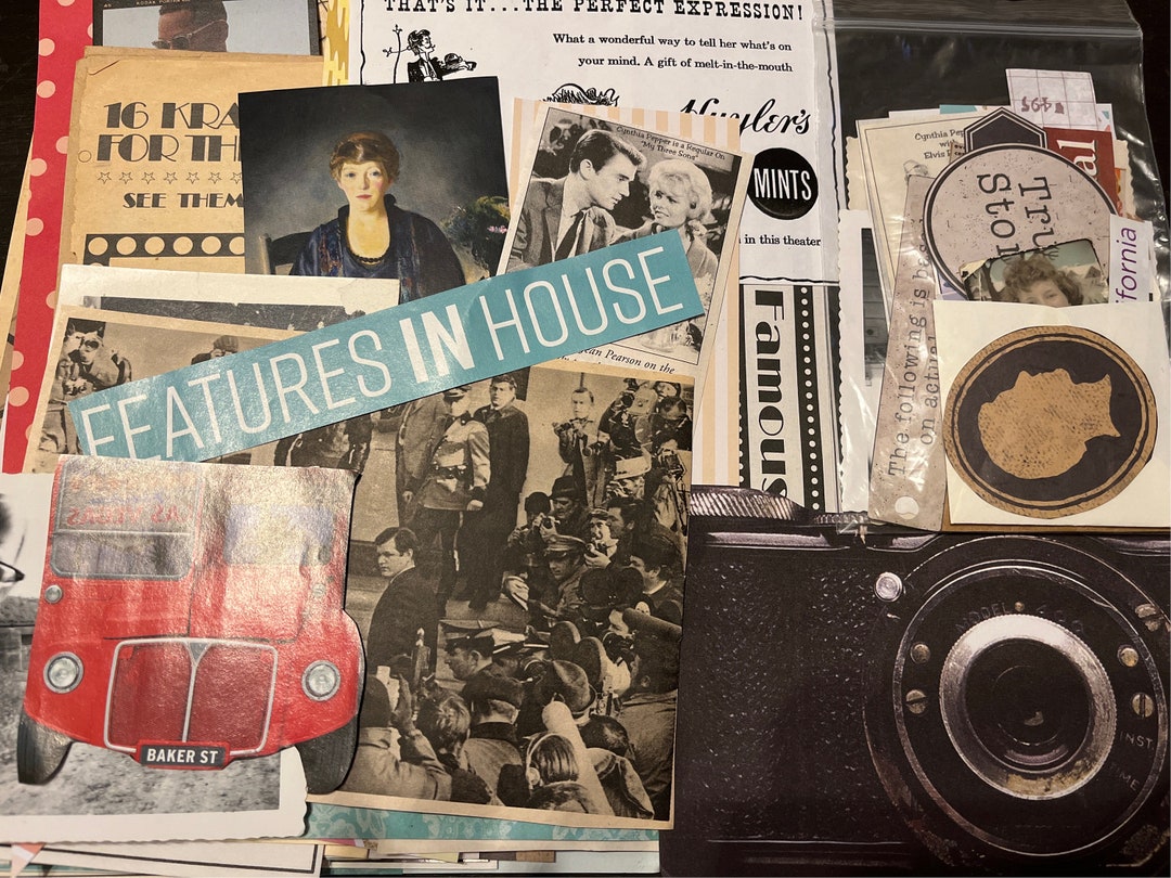 100 Pack Film & Photos Mixed Assorted Scrapbook Kit Junk Journal Photos ...