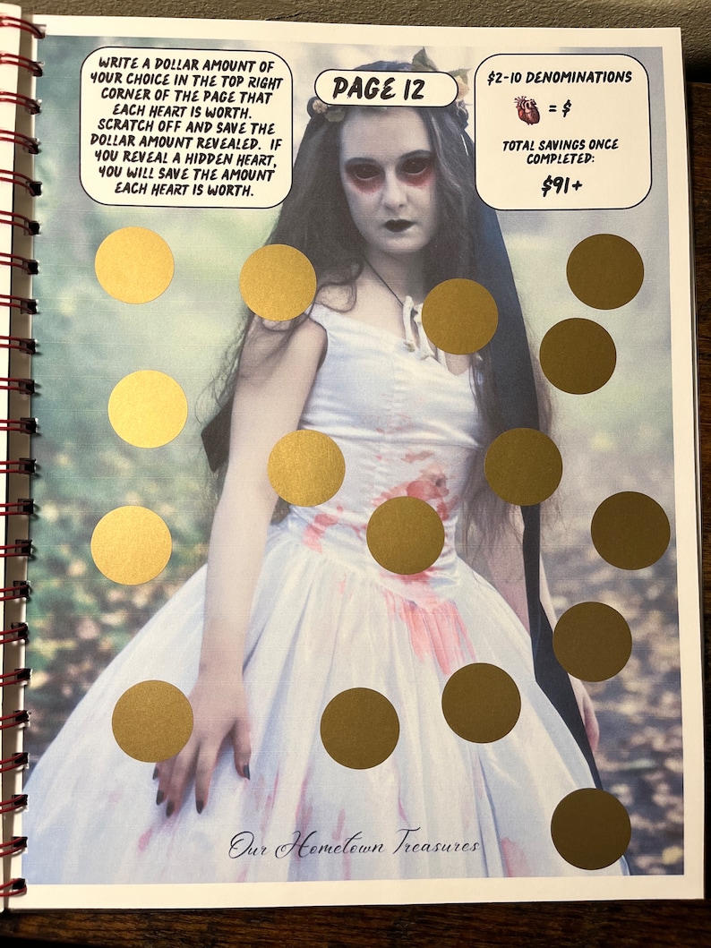 Twisted Horror Halloween Scratch & Save Book Savings Challenge 1000 ...