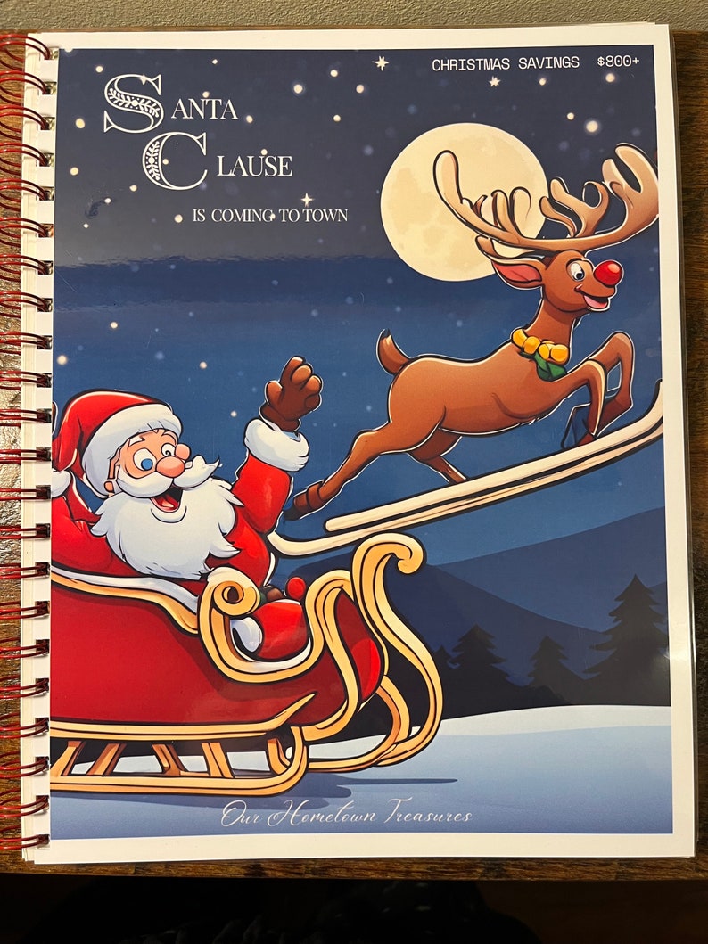 Santa Claus Savings Challenge Book, Christmas Themed, Scratch Off ...