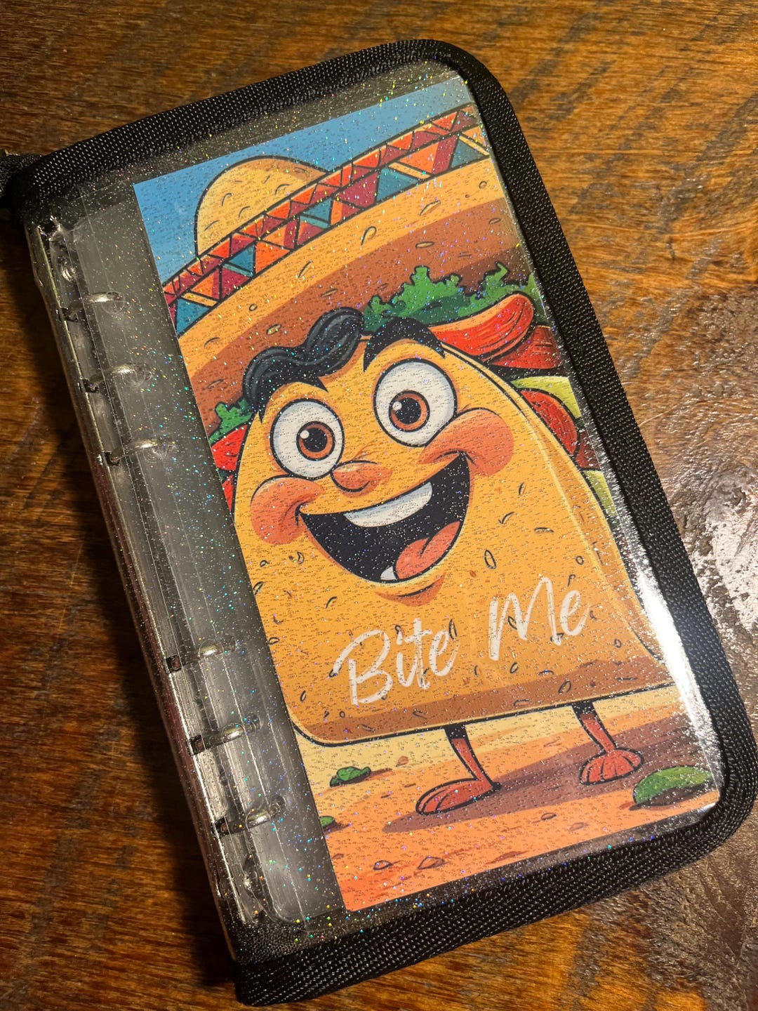 Bite Me Taco Savings Challenge Binder Set, Complete W Zipper Glitter ...