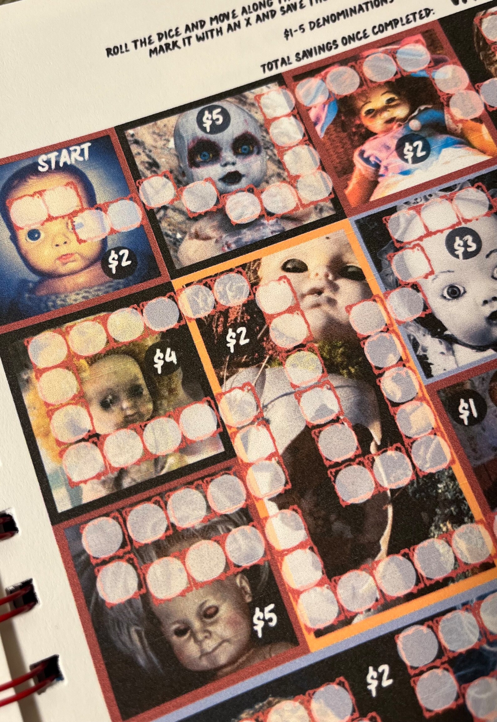 Twisted Horror Halloween Scratch & Save Book Savings Challenge 1000 ...