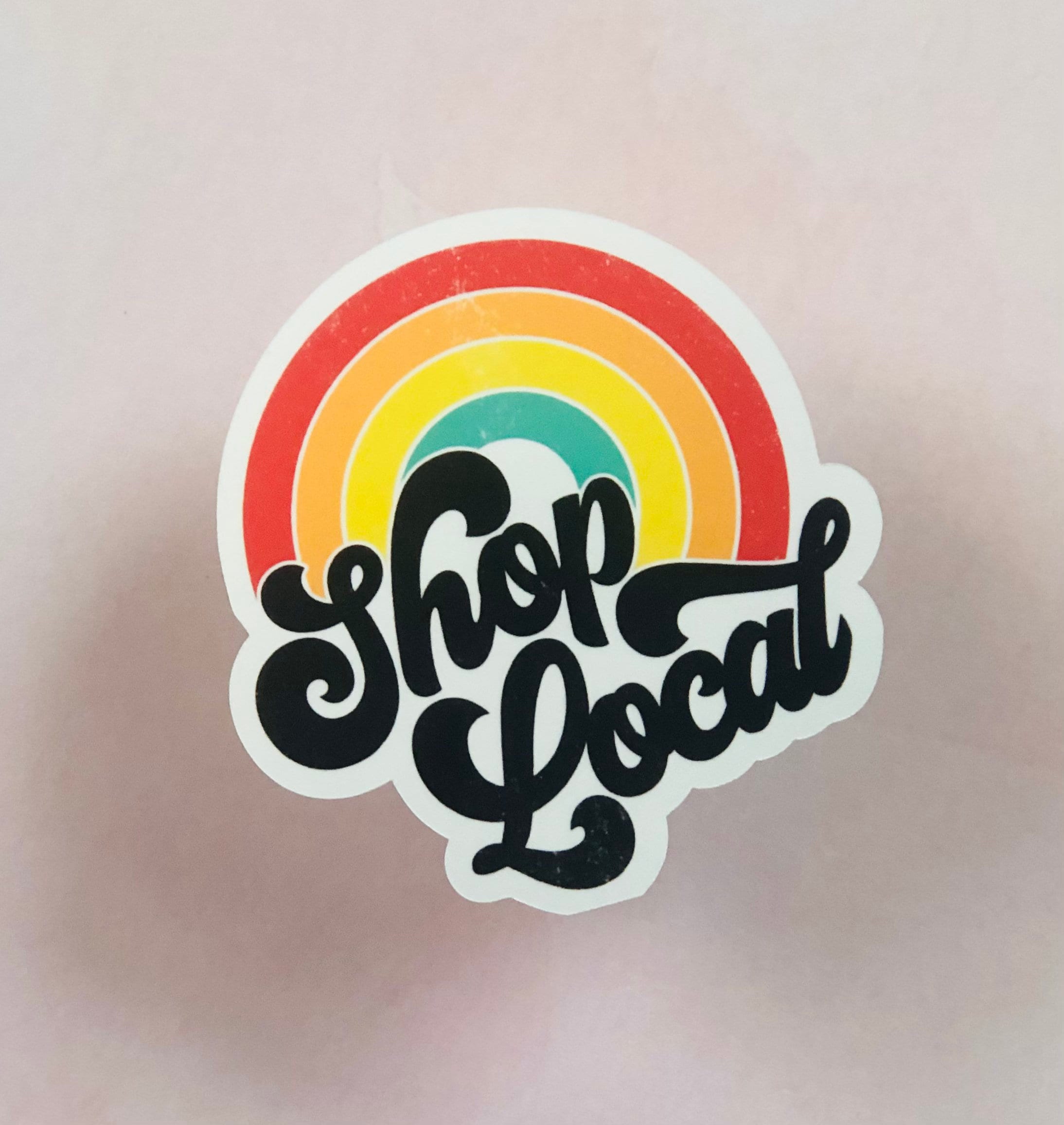 Shop Local Sticker, Rainbow, Sticker, Shop Local, Small Business ...