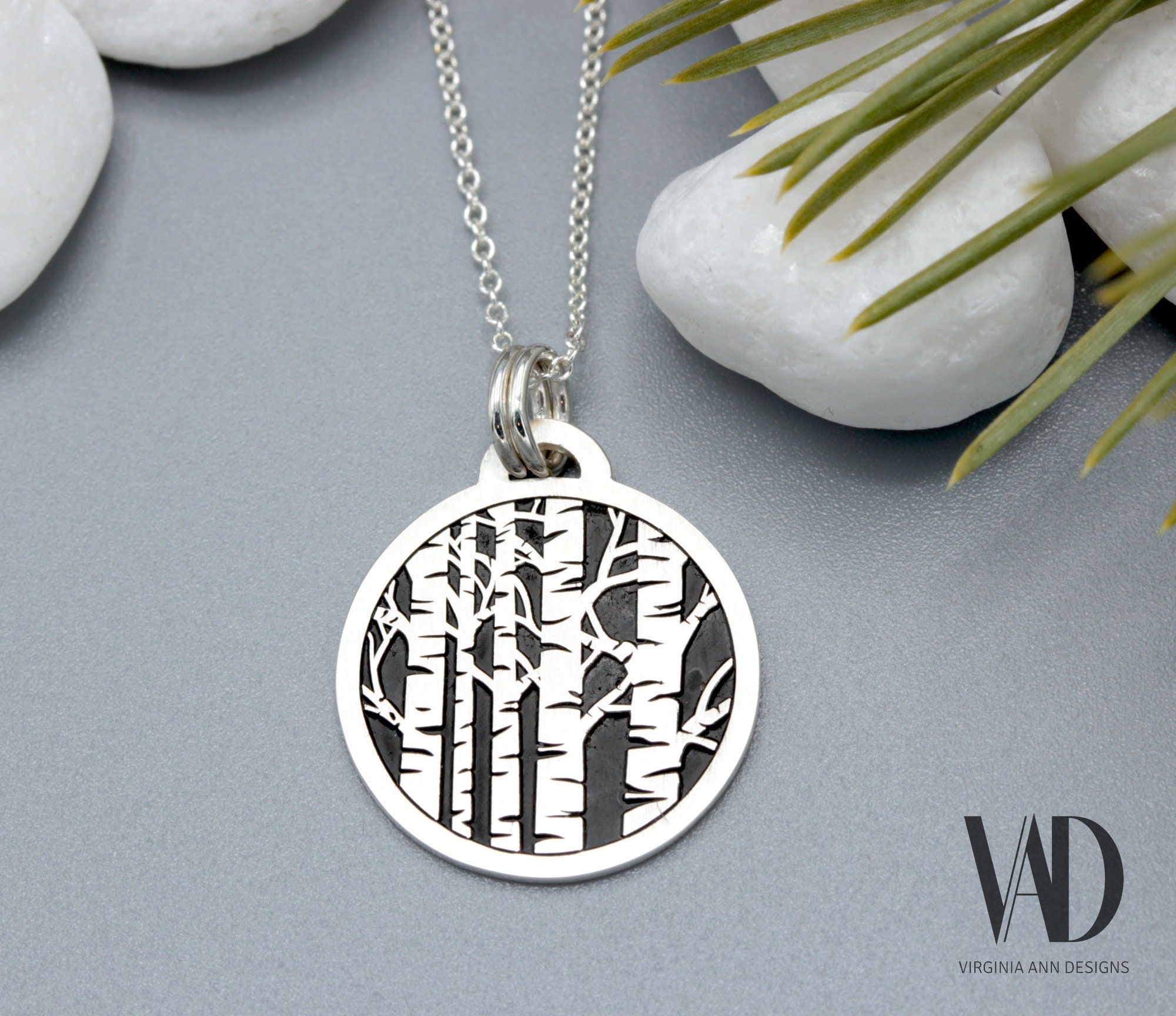 Aspen Tree Grove Necklace - Tree Necklace - Silver Necklace - Etsy