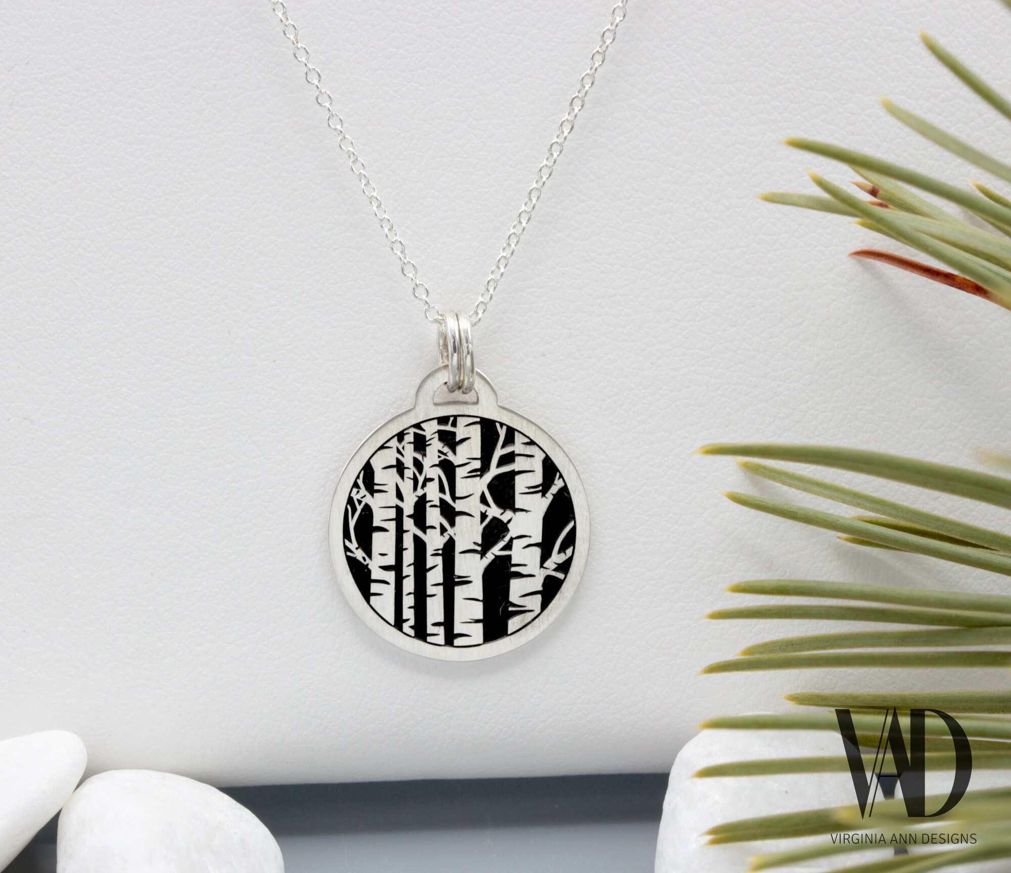 Aspen Tree Grove Necklace - Tree Necklace - Silver Necklace - Etsy