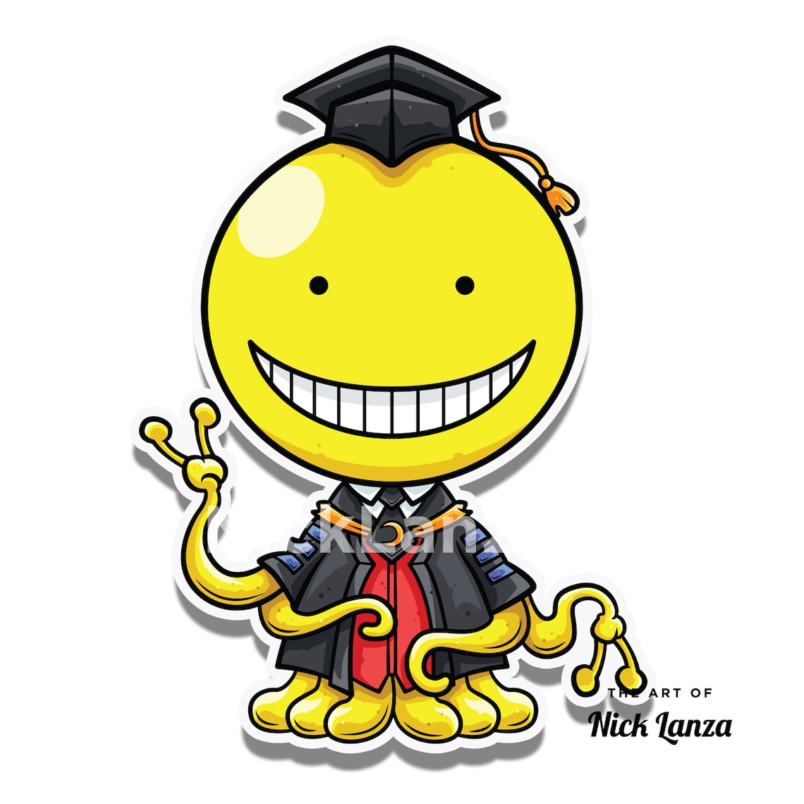 Assassination Classroom Koro Sensei Vinyl Sticker | Etsy