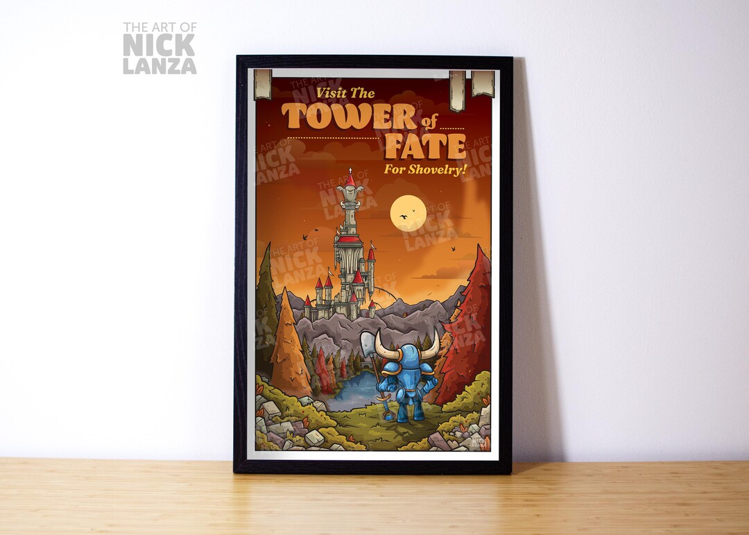 Shovel Knight: Tower of Fate - Travel Poster, Nostalgic Artwork ...