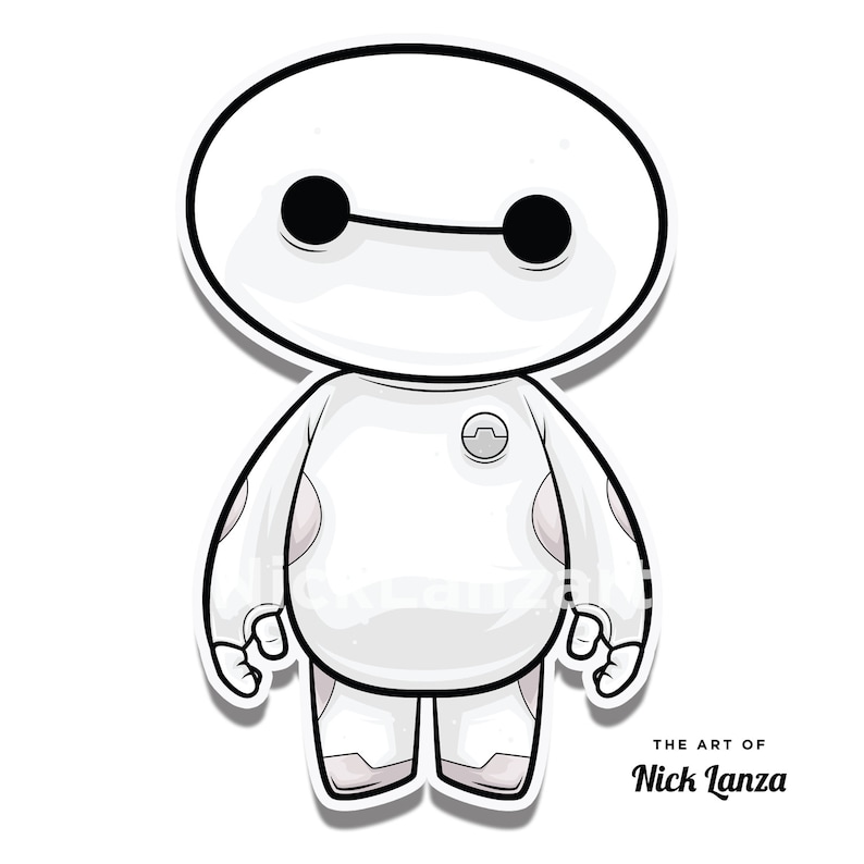 Baymax Vinyl Sticker - Etsy