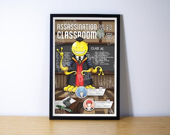 Custom Assassination Classroom Logo Lightbox Korosensei Anime Inspired ...