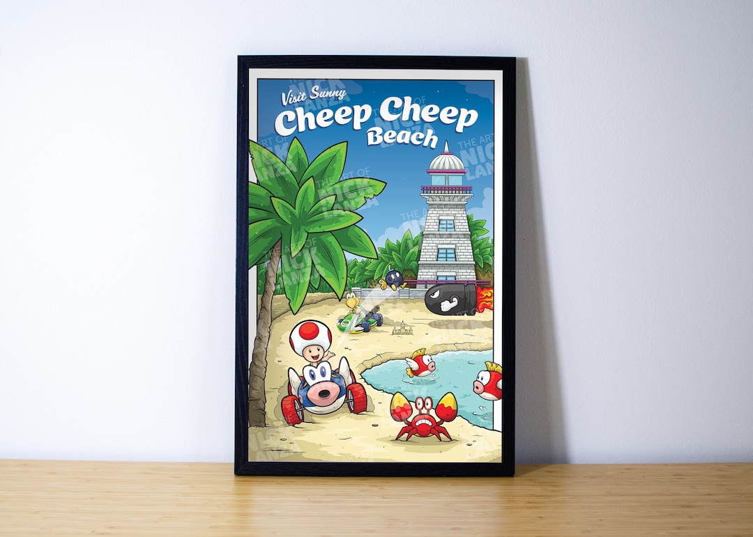 Cheep Cheep Beach (mario Kart) - Travel Poster - Etsy